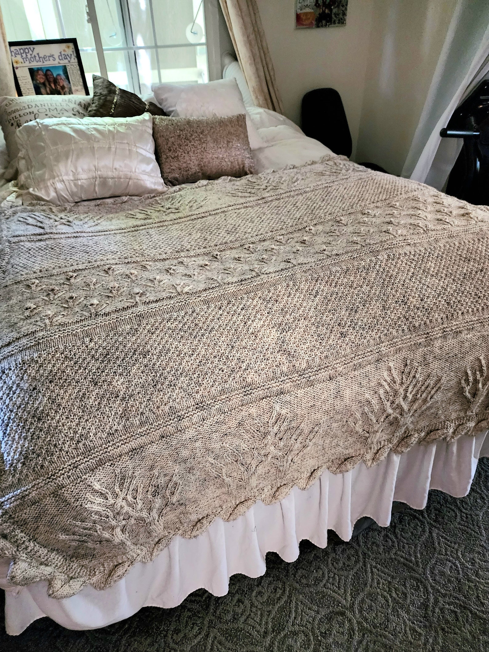 Large Tree of Life Knitted Blanket Pattern Detailed and Expanded - Etsy