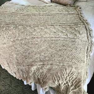 Large Tree of Life Knitted Blanket Pattern Detailed and Expanded - Etsy