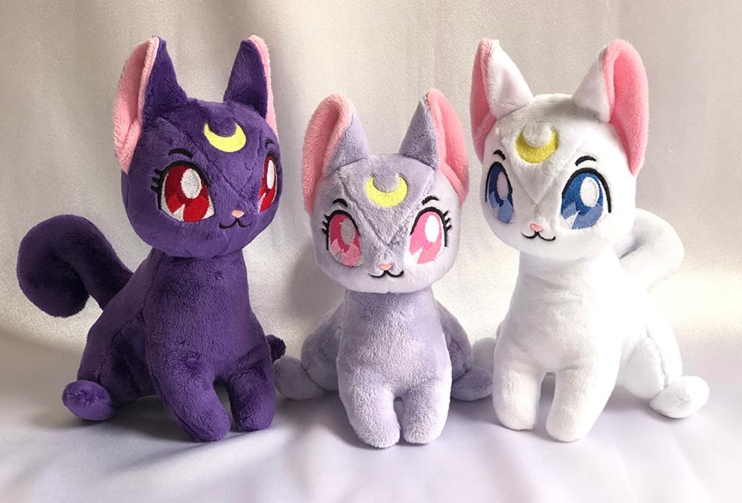 Sailor Moon Inspired Diana Luna Artemis Cats Plush Set - Etsy