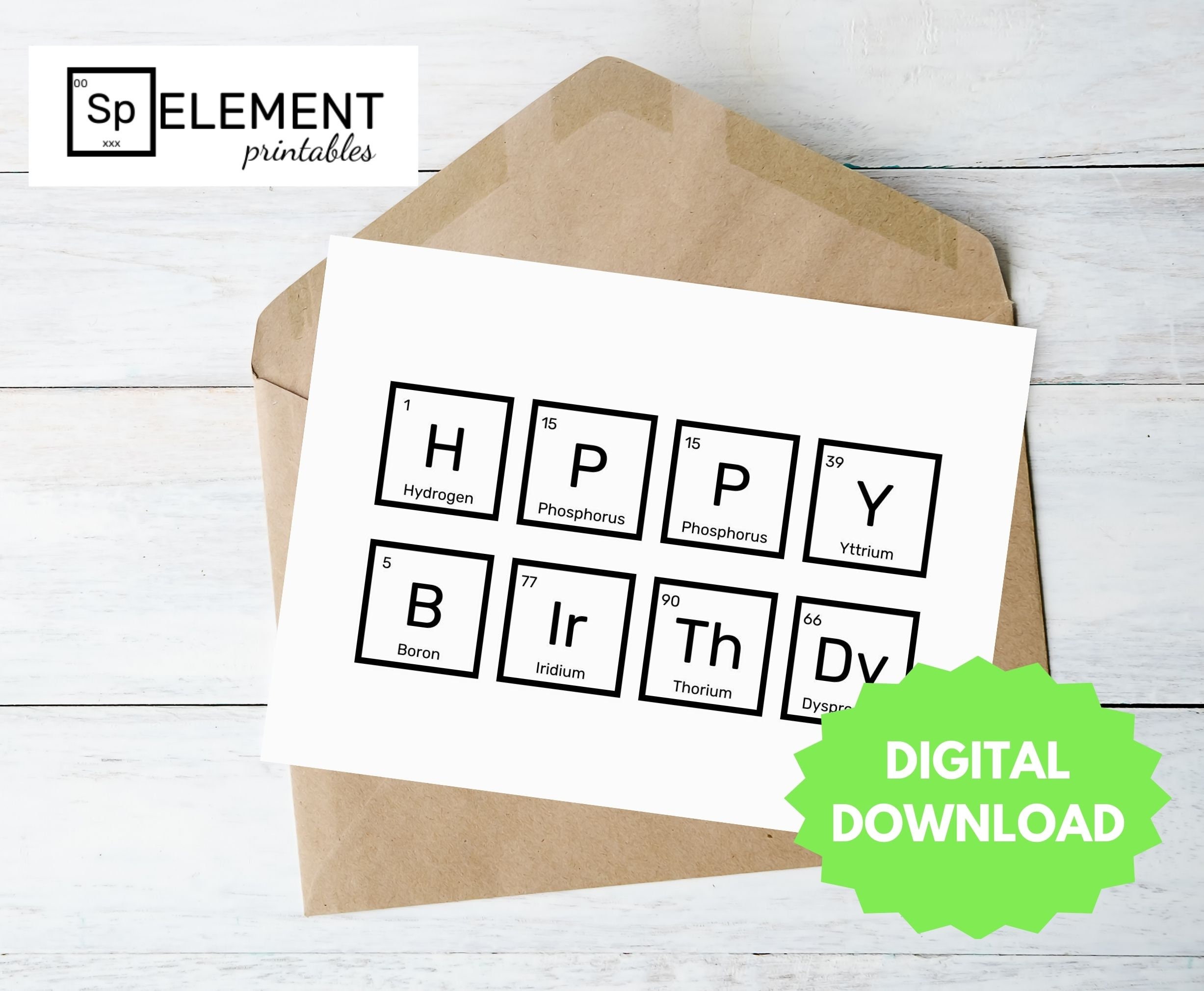 Nerdy Birthday Card, Chemistry Greeting Card, Science Happy Birthday ...