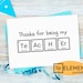 Science Teacher Thank You Card, Printable, Chemistry, Periodic Table of ...