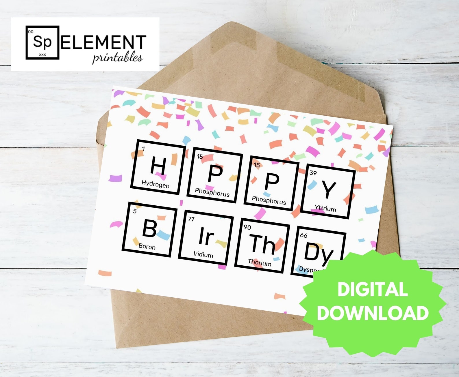 Nerdy Birthday Card, Chemistry Greeting Card, Science Happy Birthday ...