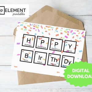 Nerdy Birthday Card, Chemistry Greeting Card, Science Happy Birthday ...