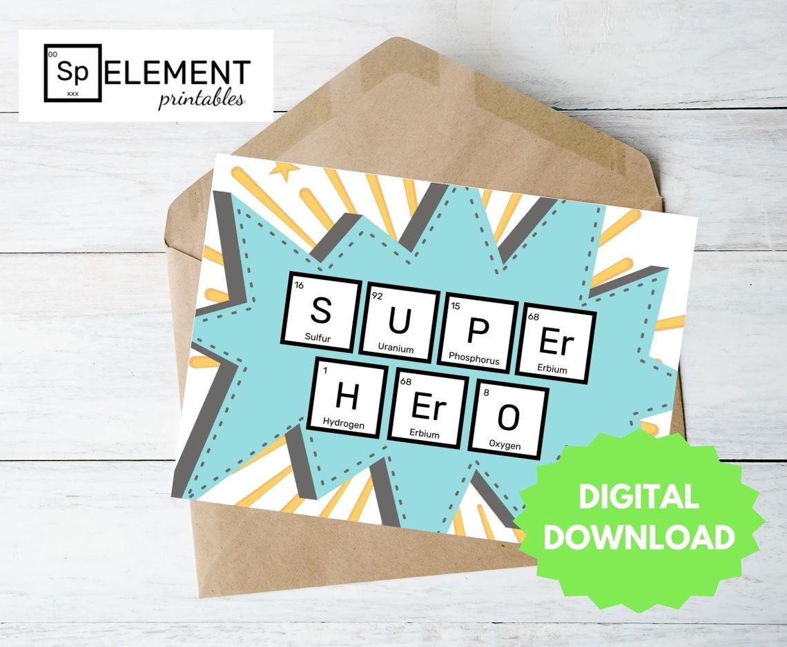 Super Hero Card, Printable, Graduation, Congratulations, Mother's Day ...