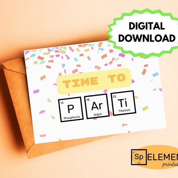 Printable Science Birthday Card - Etsy