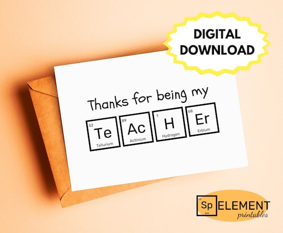 Chemistry Teacher Card