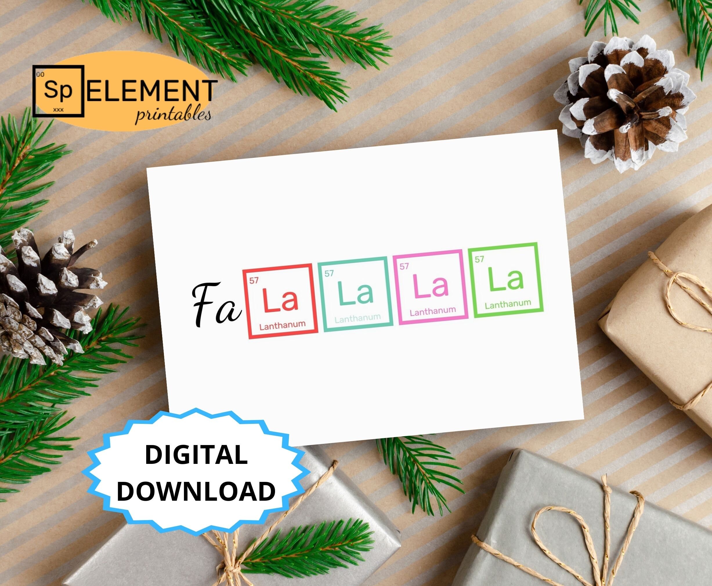 Holiday Card Printable | 5x7 Card | Nerdy Card | Science Card ...