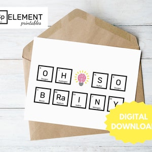 Science Grad Printable Card-- Oh so Brainy // Congratulations ...