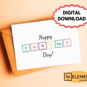 Nerdy Happy Valentine's Day Card, Printable, Colourful candy Hearts 5x7 ...