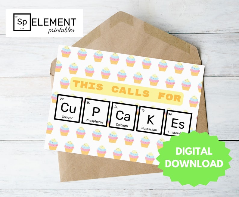 Science Birthday Card, Party Invitation, Congratulations PRINTABLE ...