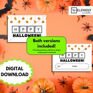Halloween Gift Tags PRINTABLE // Periodic Table of Elements, Trick or ...