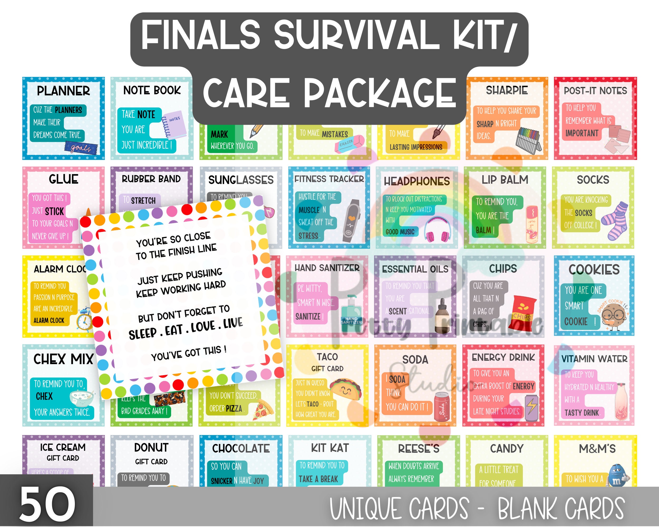 Finals Survival Kit - College Care Package - College Survival Kit ...