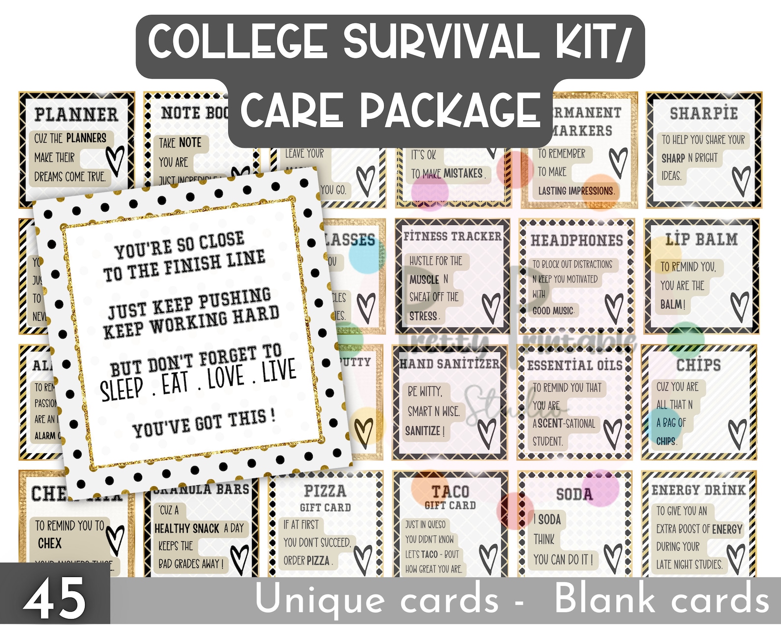 College Care Package - College Gift Tag - College Survival Kit ...