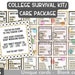 College Care Package - College Gift Tag - College Survival Kit ...