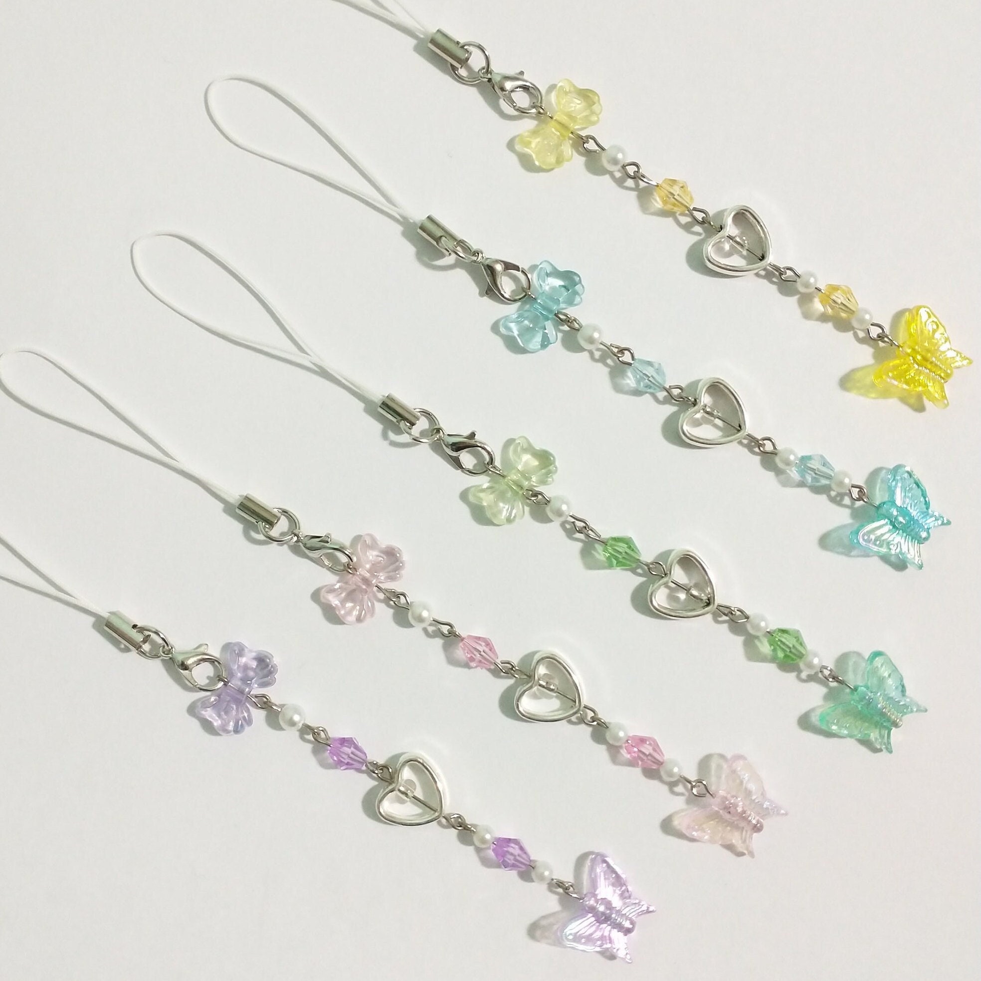 Cute Pastel Bow Phone Charms - Etsy