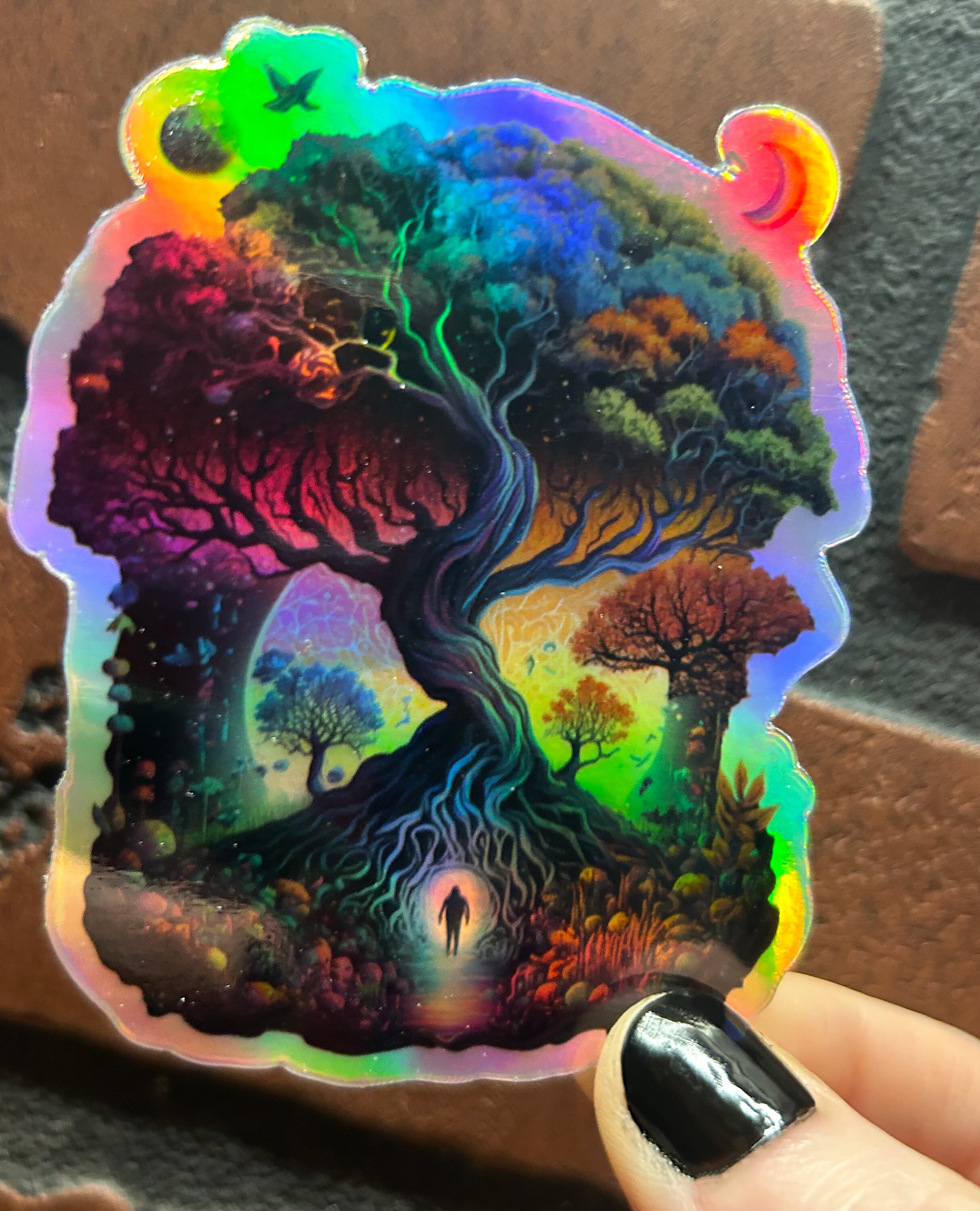 Trippy Tree of Life Holographic Vinyl Sticker Laptop Water - Etsy
