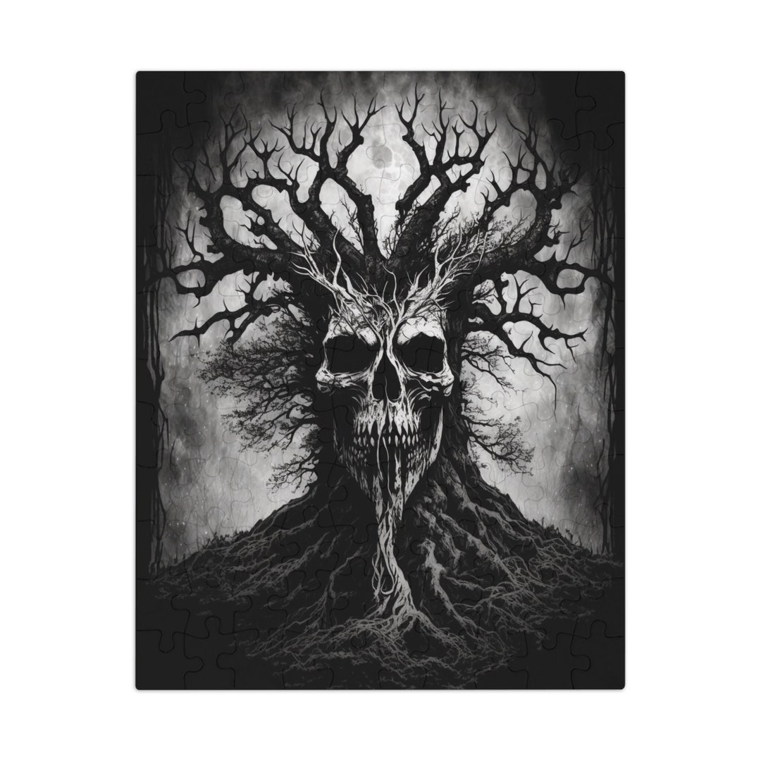 Dark Tree of Life Unique Jigsaw Puzzle 110 252 - Etsy