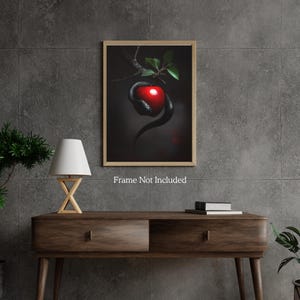 Temptation and Sin Canvas Print, the Forbidden Fruit Art Print, Eden's ...