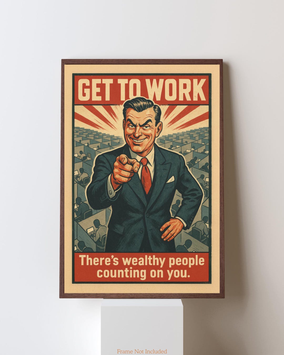 Corporate Propaganda Poster Canvas Print, Satirical Office Decor - Etsy