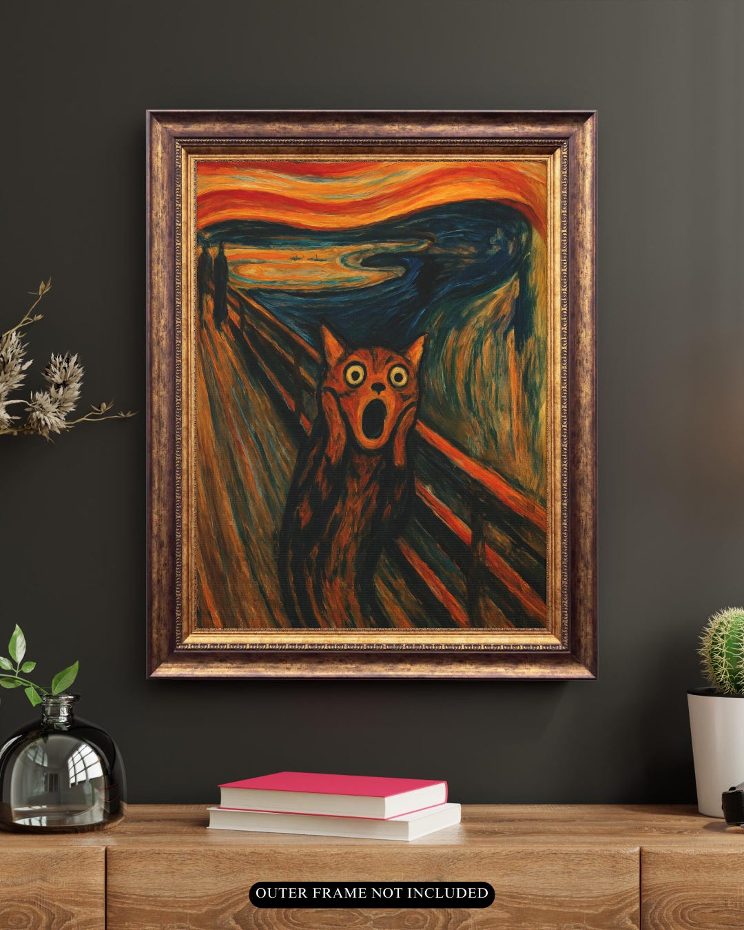 The Scream Cat Canvas Print - Etsy
