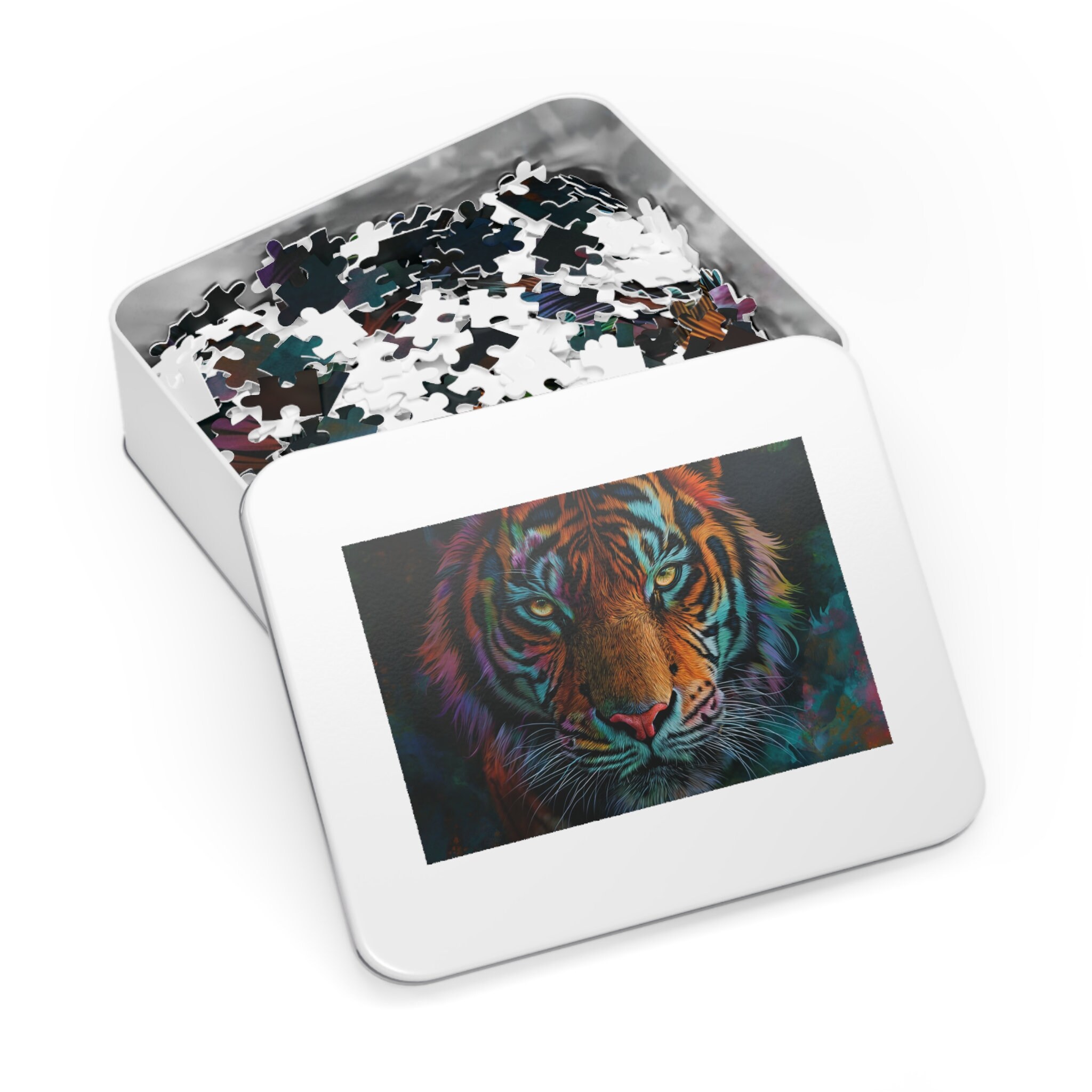 Rainbow Tiger Jigsaw Puzzle, 1000 Piece Jigsaw Puzzle, Bengal Tiger ...