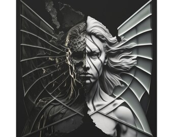 Half Angel Half Demon Face