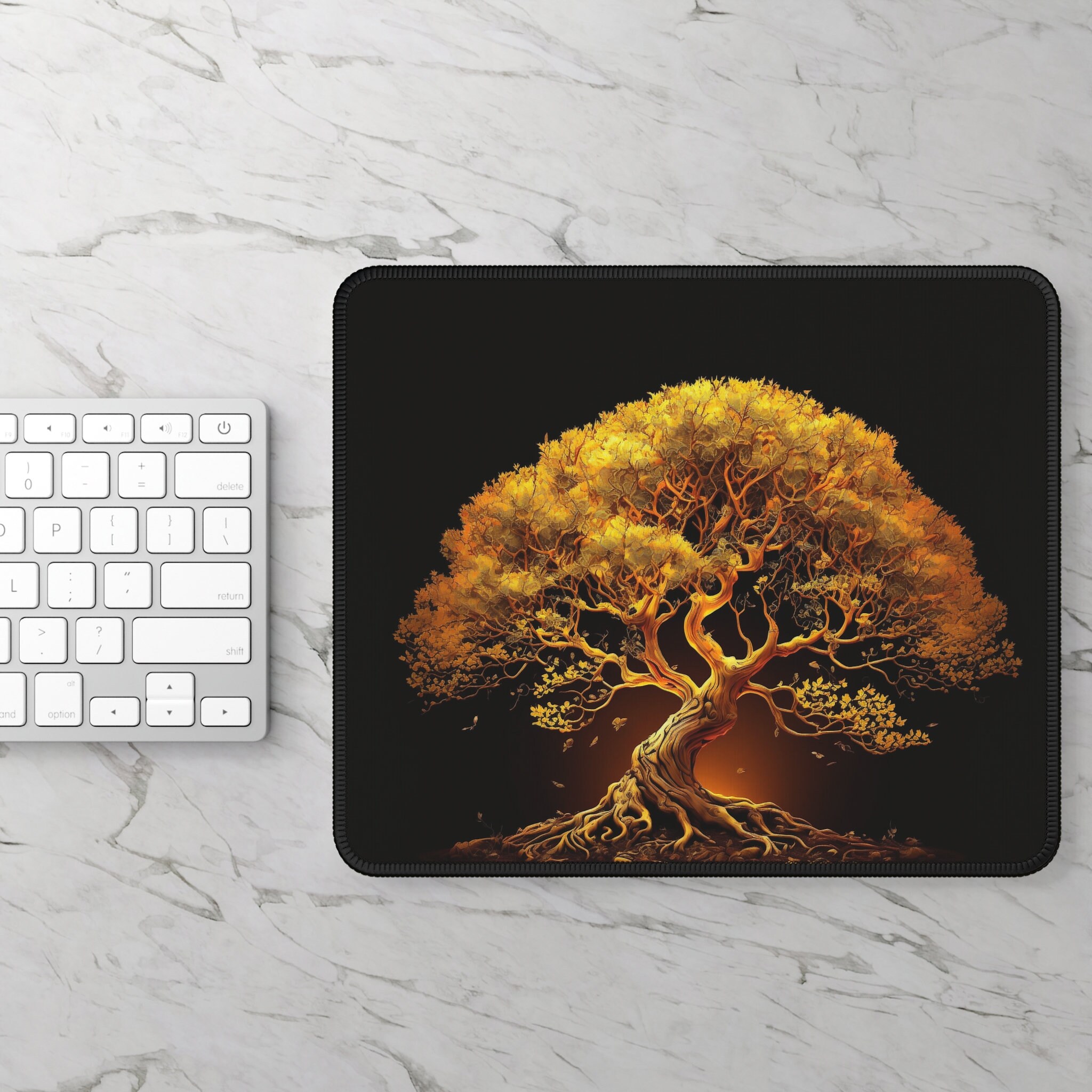 Amber Tree of Life Mousepad, Tree of Life Gaming Mouse Pad for Home ...