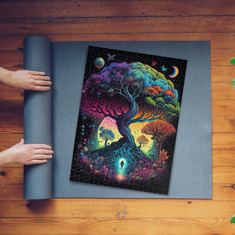 Trippy Tree of Life Unique Jigsaw Puzzle 110 252 - Etsy
