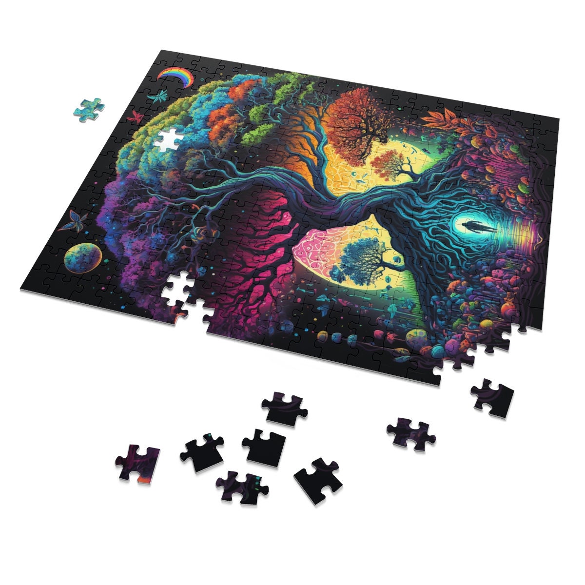 Trippy Tree of Life Unique Jigsaw Puzzle 110 252 - Etsy