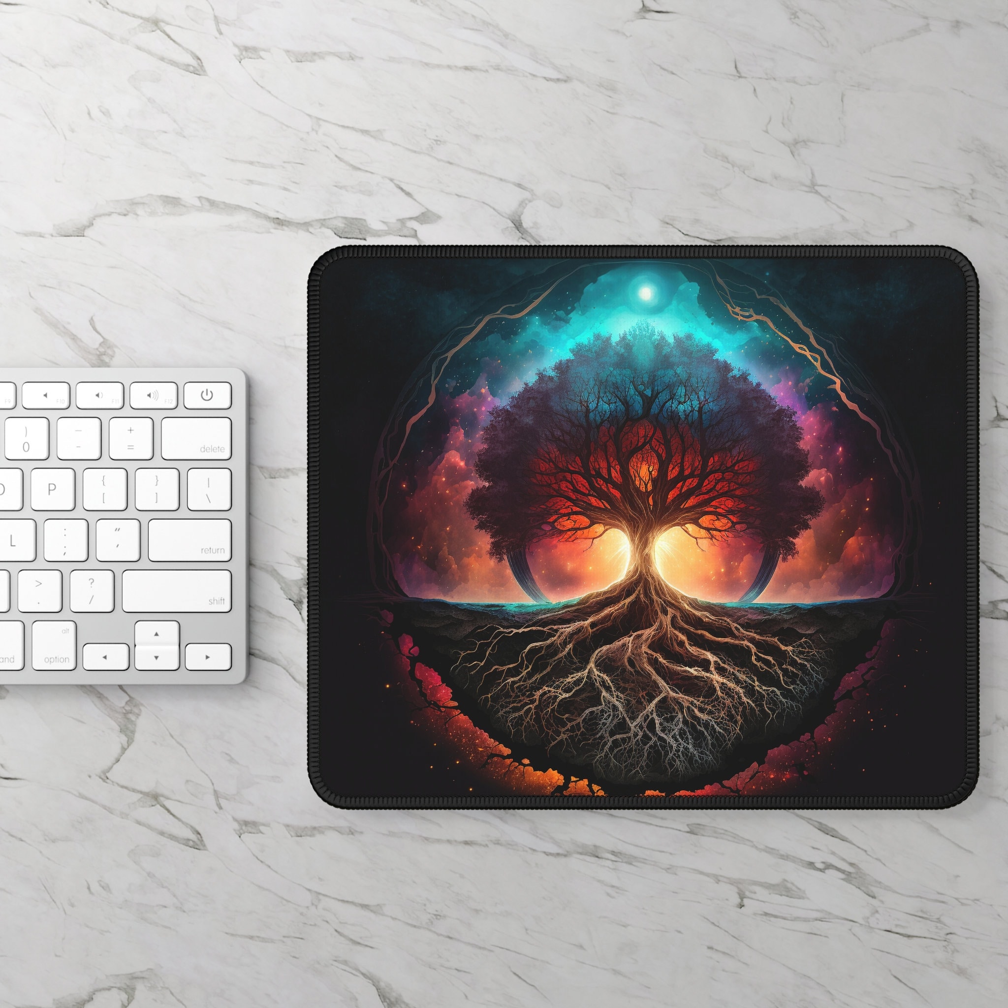 Colorful Tree of Life Mousepad, Tree of Life Gaming Mouse Pad for Home ...