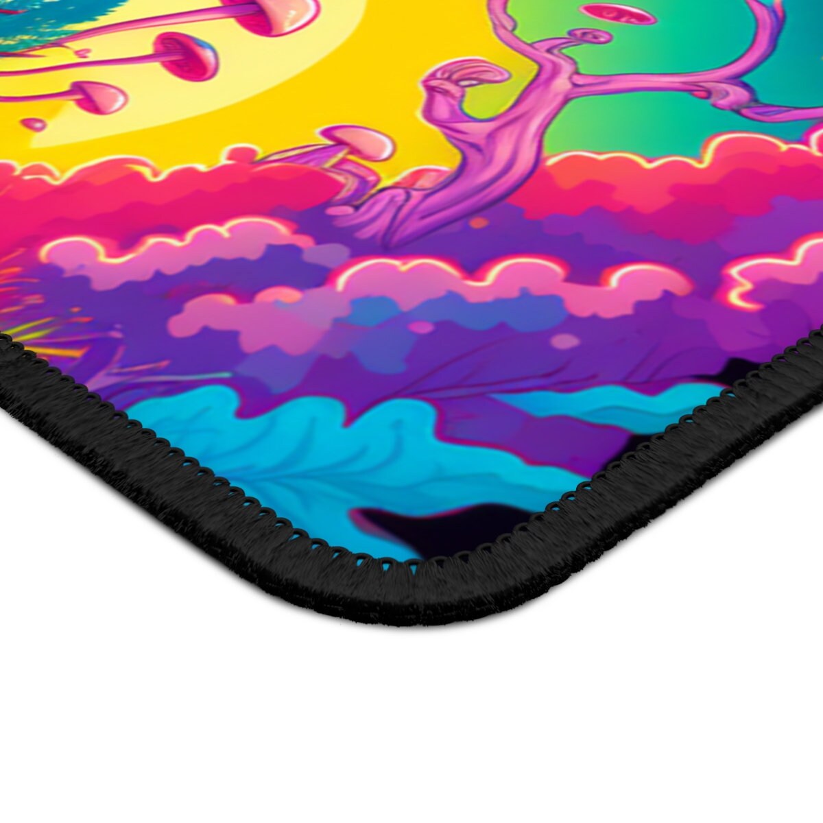 Trippy Psychedelic Gaming Mushroom Mousepad Colorful Neon - Etsy