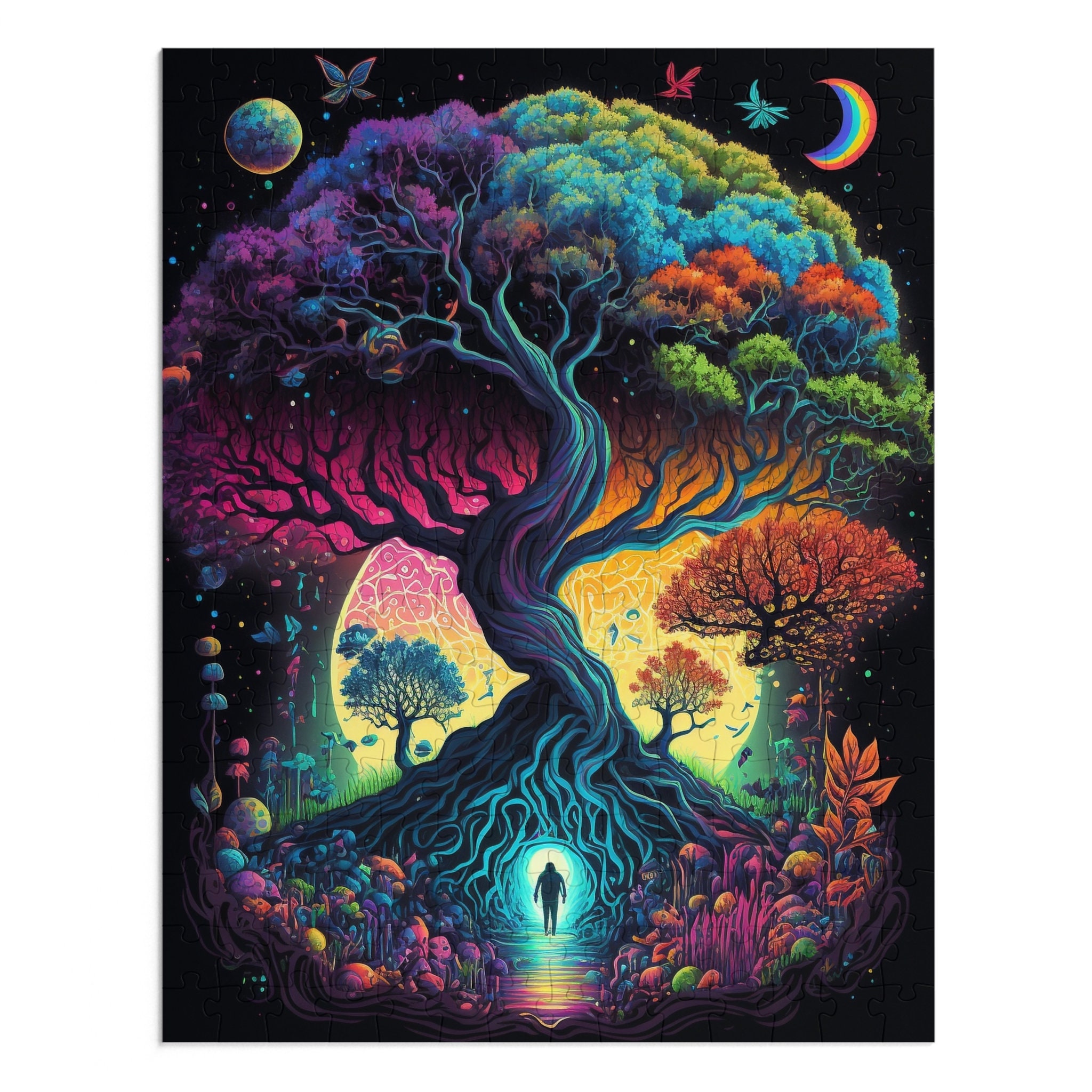 Trippy Tree of Life Unique Jigsaw Puzzle 110 252 - Etsy