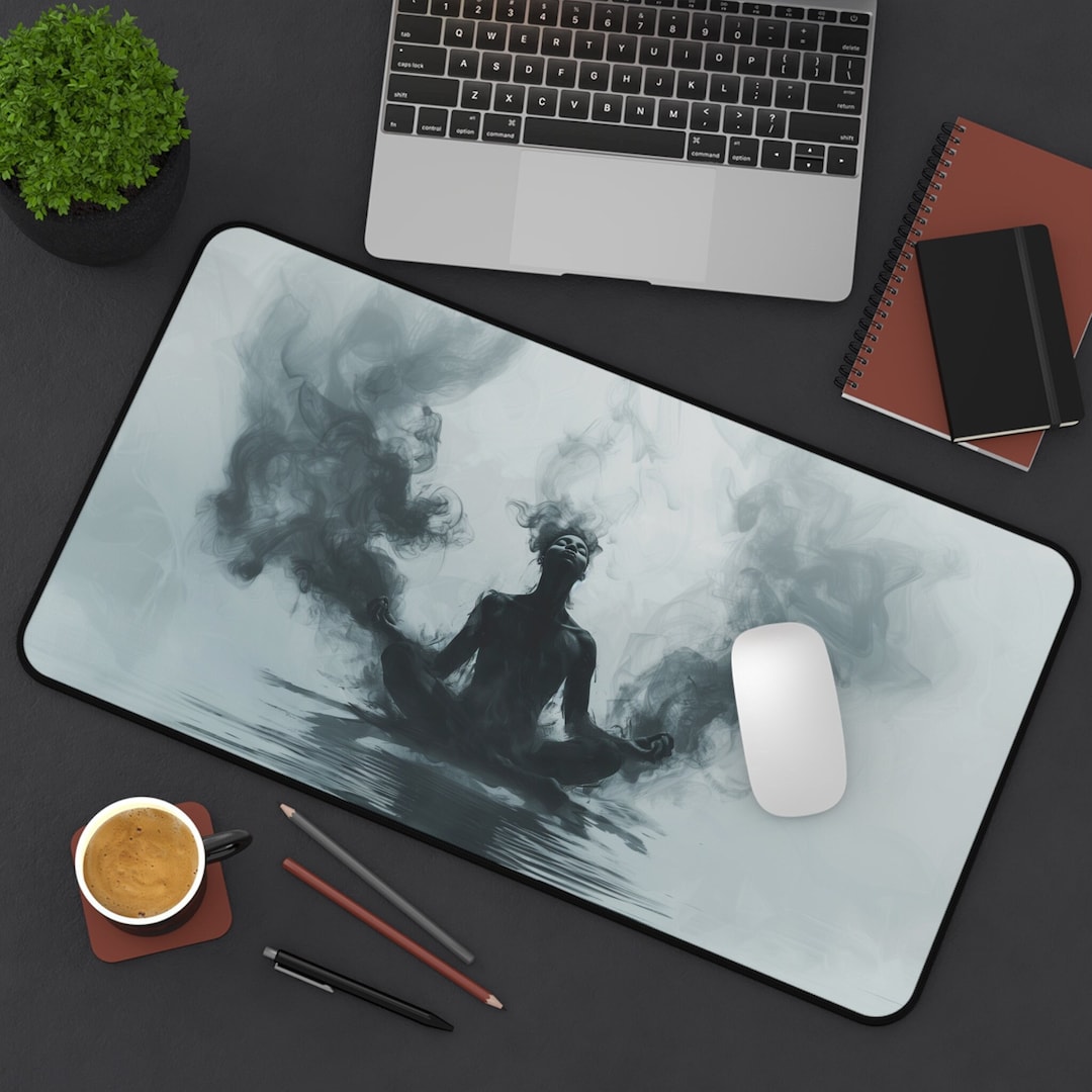 Meditation Mousepad, Meditating Figure Mouse-pad, Meditative Design ...