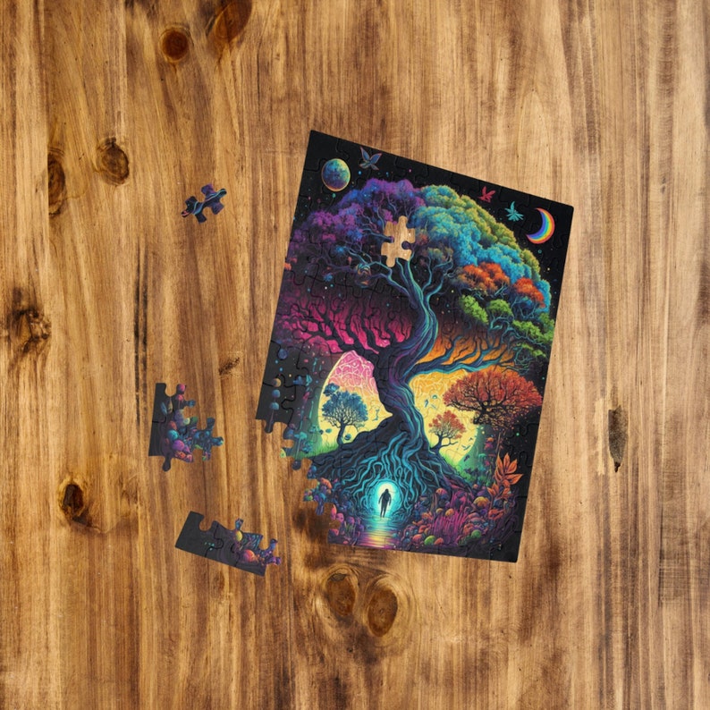 Trippy Tree of Life Unique Jigsaw Puzzle 110 252 - Etsy