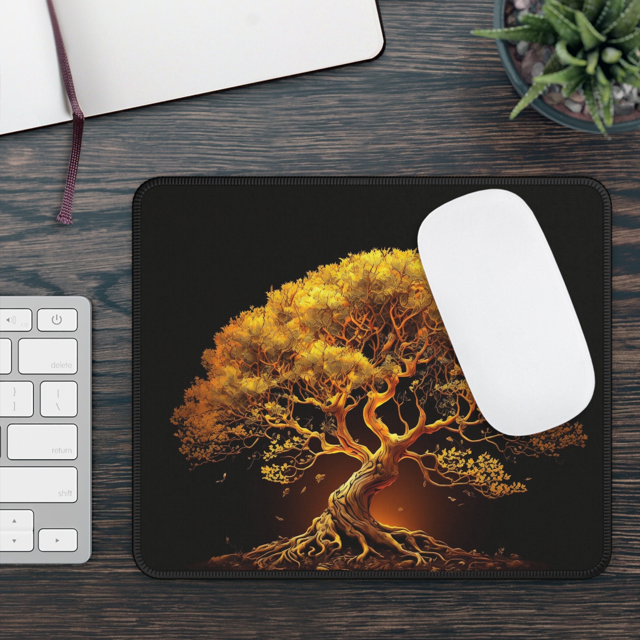Amber Tree of Life Mousepad, Tree of Life Gaming Mouse Pad for Home ...