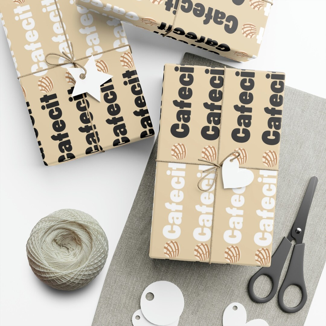 Conchas Y Cafecito Satin Wrapping Paper Custom Design by - Etsy