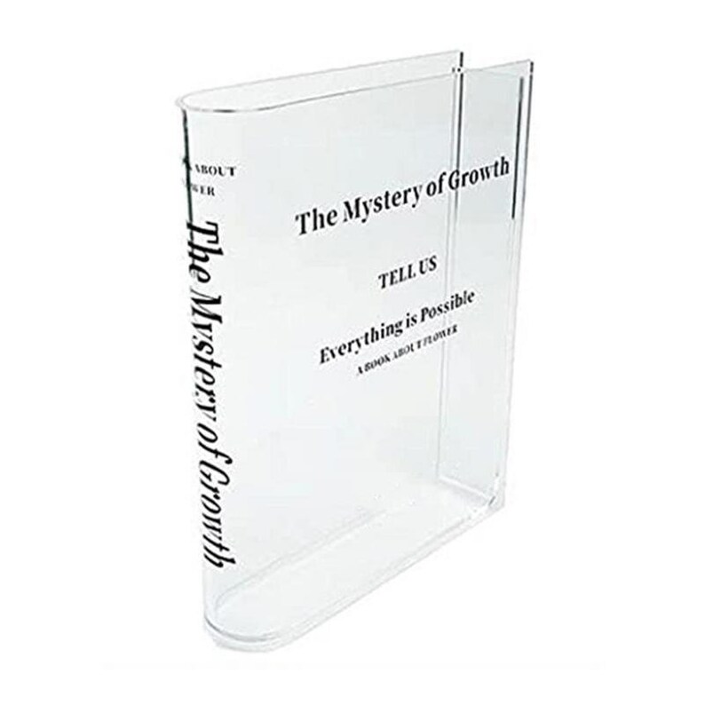 Acrylic Book Vase Bookshelf Decor for Book & Flower Lovers Ideal for ...