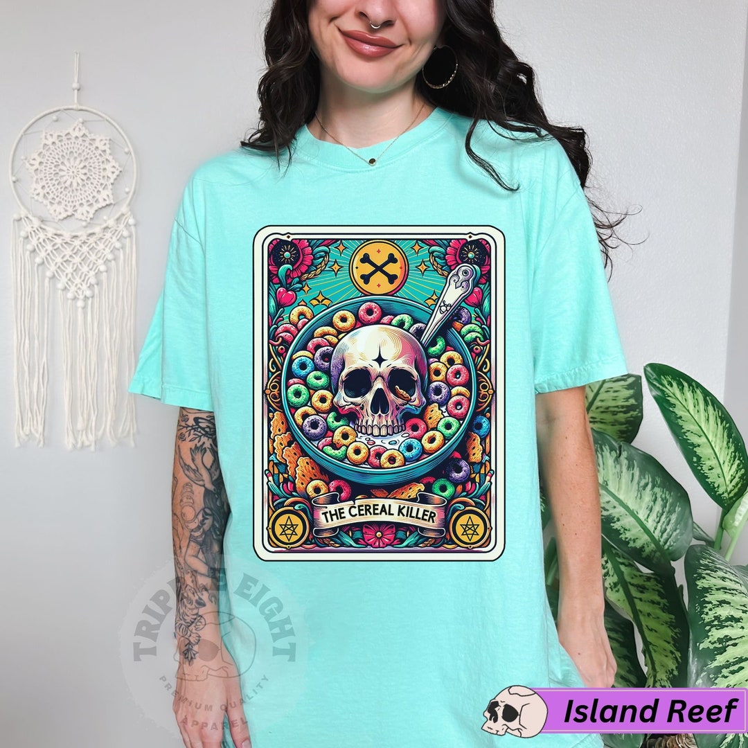 Tarot Card Tshirt, Cereal Killer T Shirt, Kidcore Offensive Unisex T ...