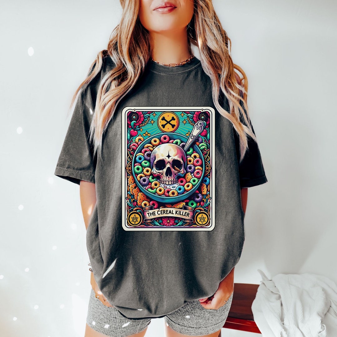 Tarot Card Tshirt, Cereal Killer T Shirt, Kidcore Offensive Unisex T ...