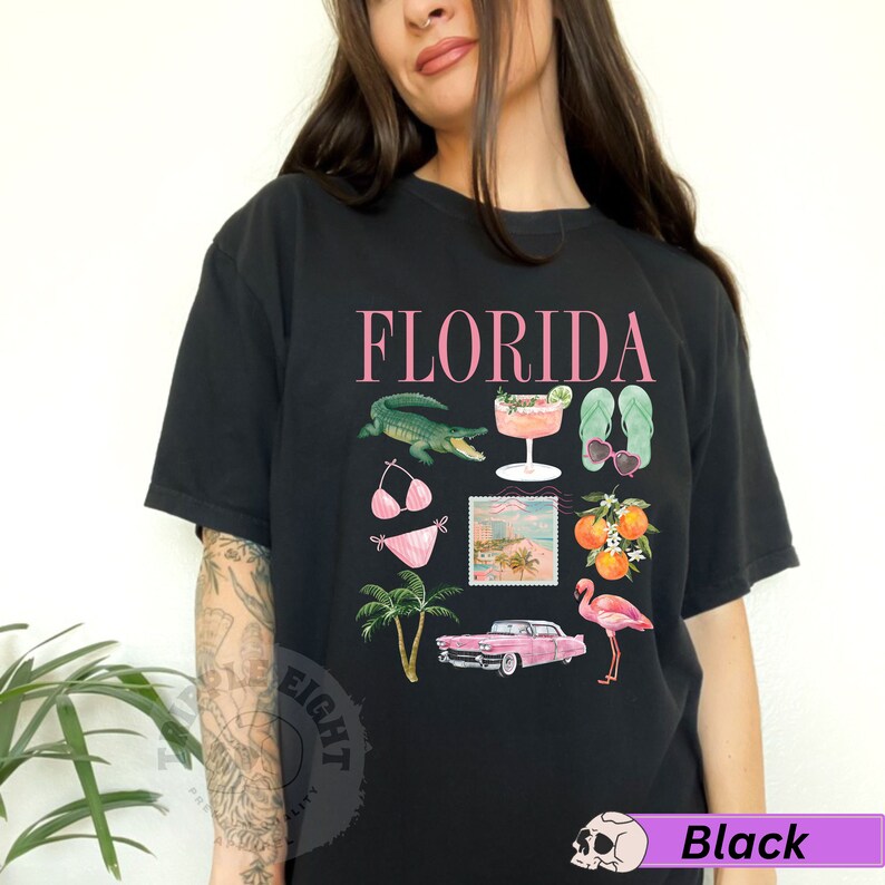 Florida Shirt, Palm Beach Girls Trip, Retro Summer Beach Shirt, Florida ...