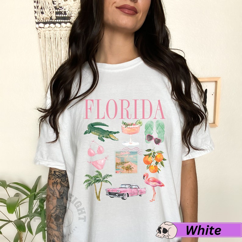 Florida Shirt, Palm Beach Girls Trip, Retro Summer Beach Shirt, Florida ...