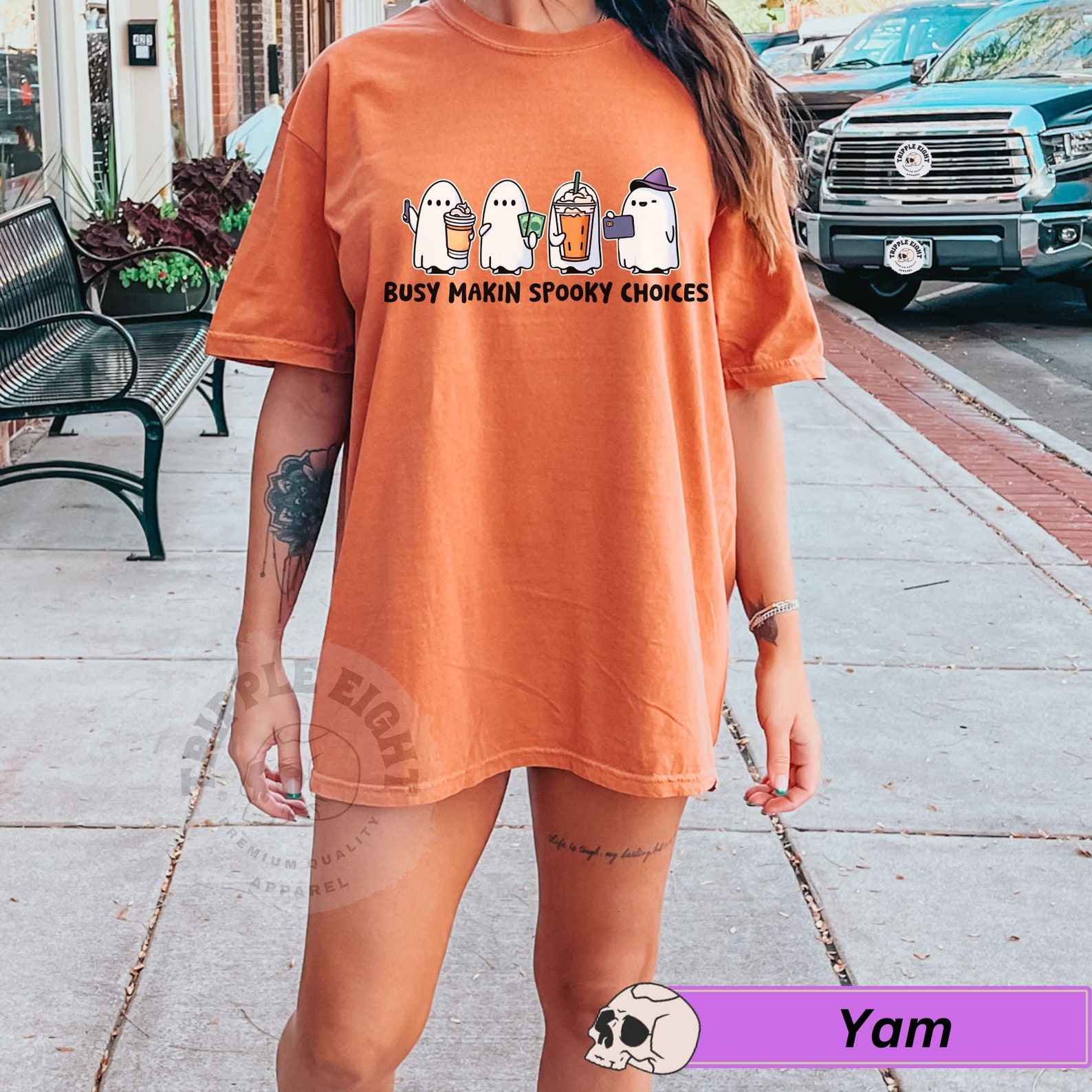 Busy Makin Spooky Choices, Cute Ghost Shirt, Womens Ghost Shirt, Spooky ...