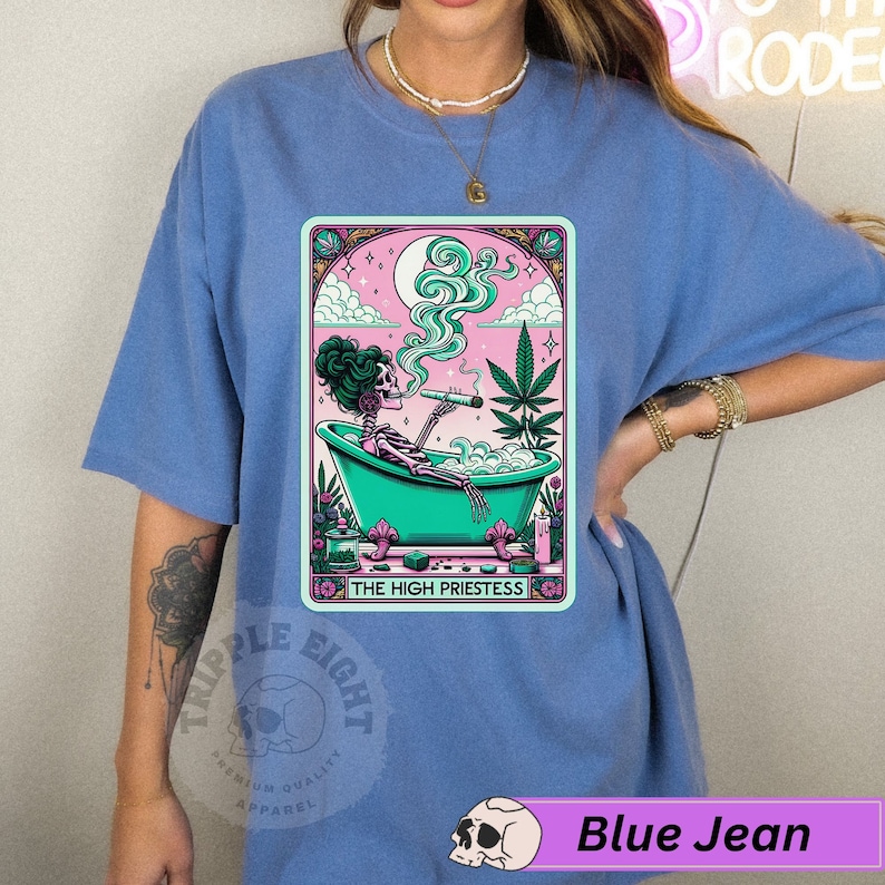 The High Priestess Tarot Card Funny T-shirt, Witchy Graphic Shirt ...