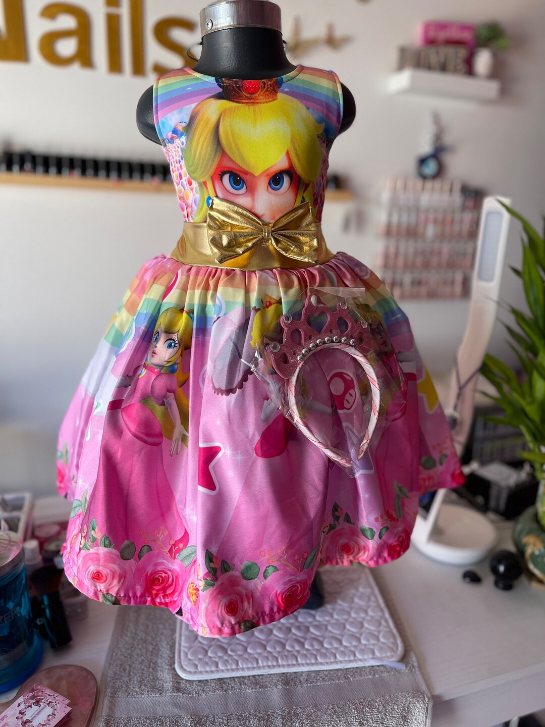 Princess Peach Dress - Etsy