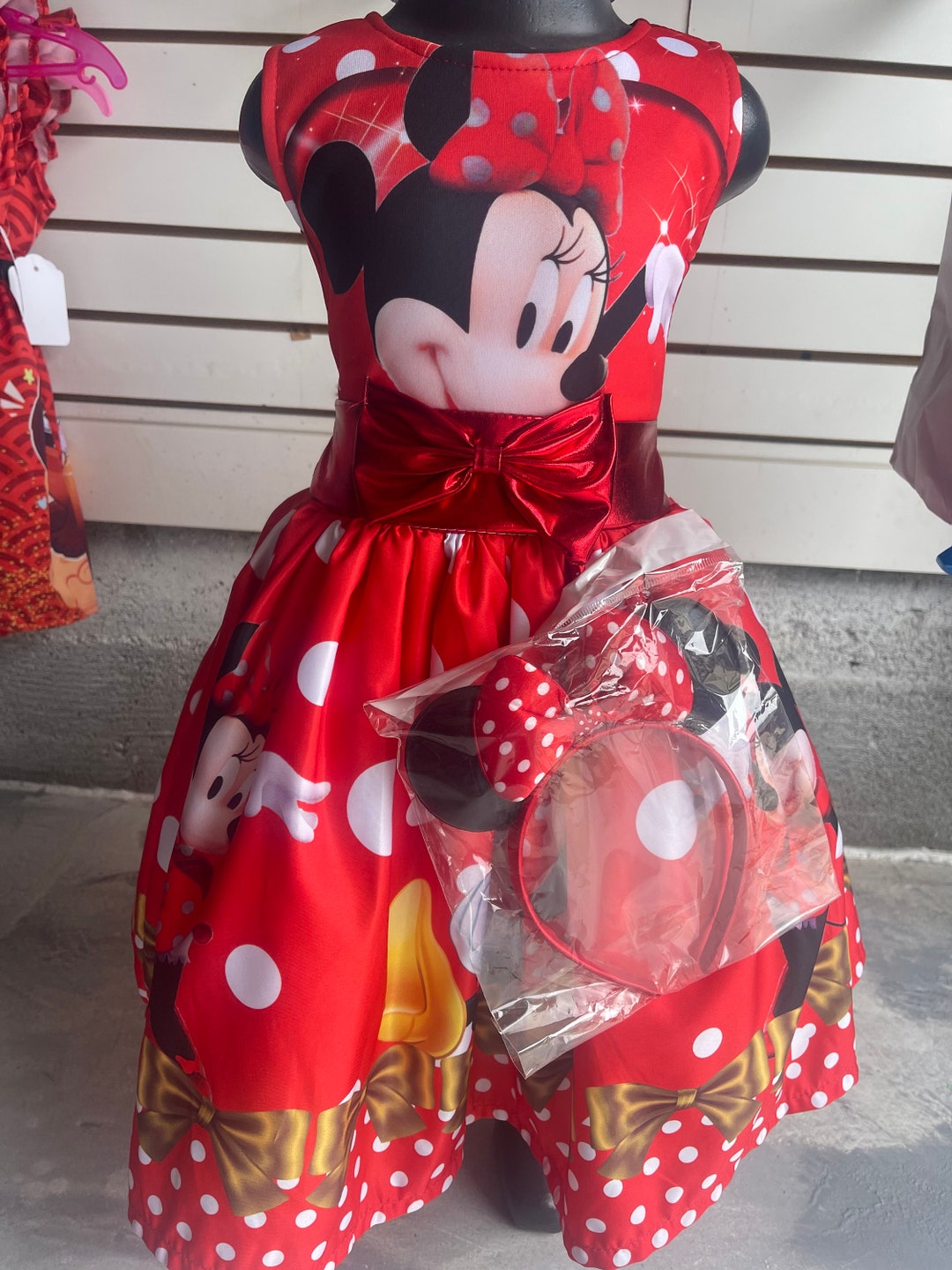 Minnie Mouse Dress Red Etsy