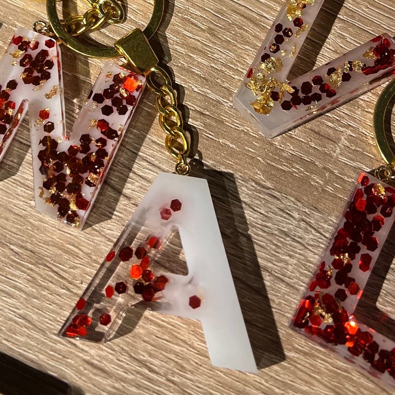 Letter Keyring - Etsy