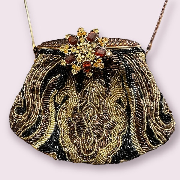 Vintage Beaded Bag - Etsy