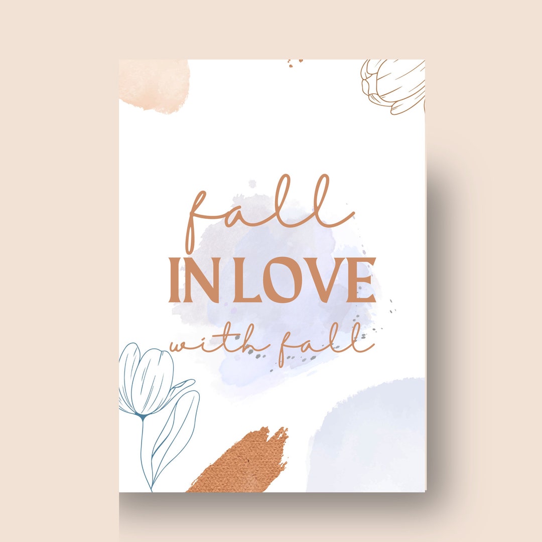 Inspirational Wall Art Fall in Love With Fall - Etsy