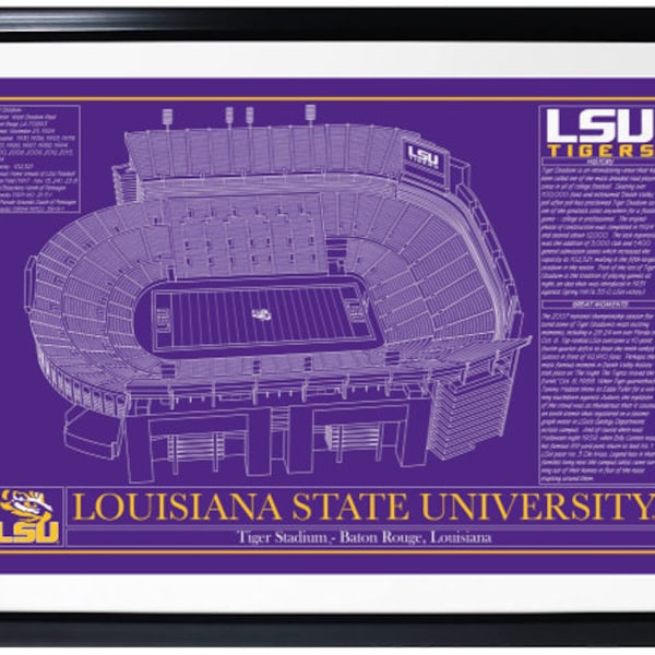 Lsu Tiger Stadium Wall Art - Etsy