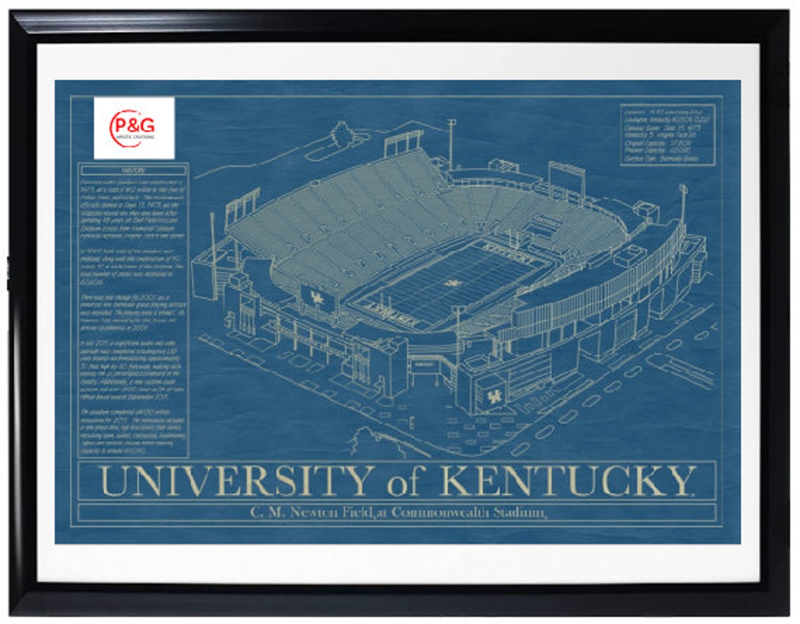 University of Kentucky-kroger Field-wall Art-print [digital] - Etsy